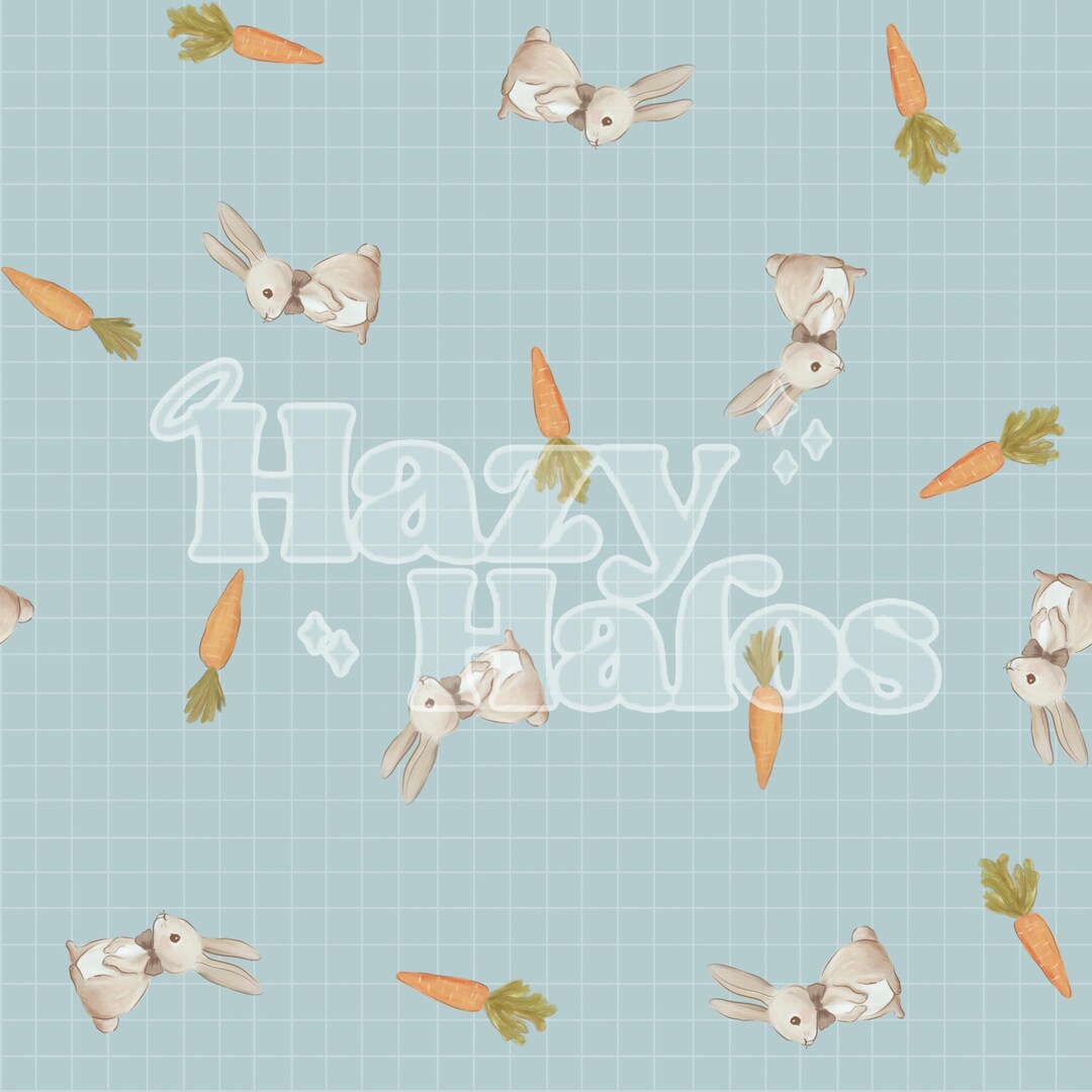 Bow Tie Bunny Seamless Boy Easter Seamless Repeating Pattern for Fabric ...