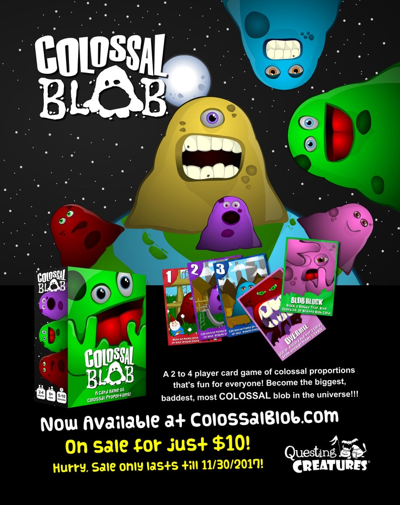 Colossal Blob Card Game Great for Kids, Adults and Blobs Alike - Etsy