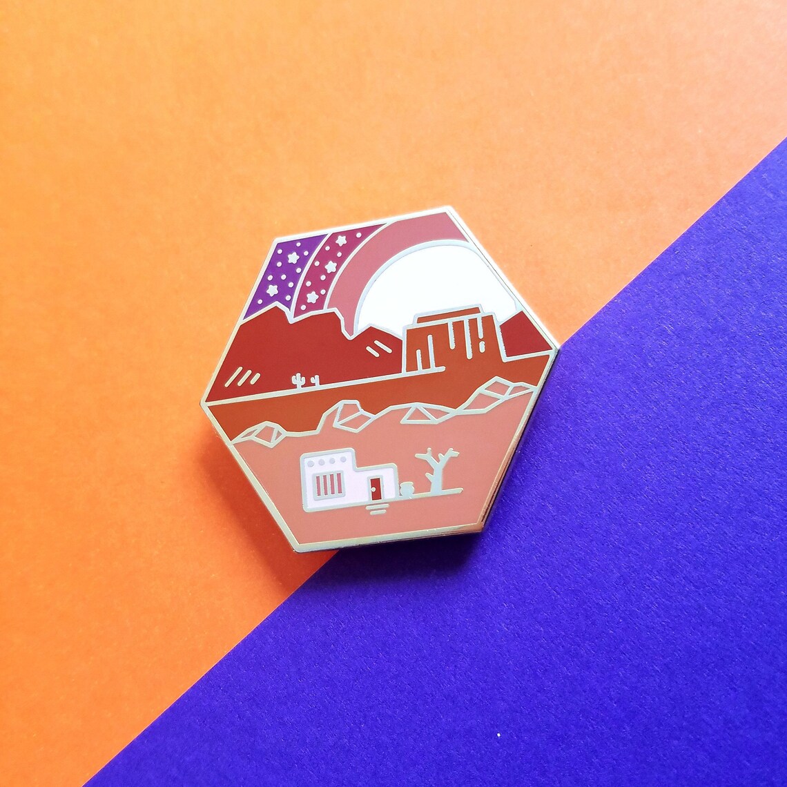 Ruby Desert Enamel Pin | Etsy
