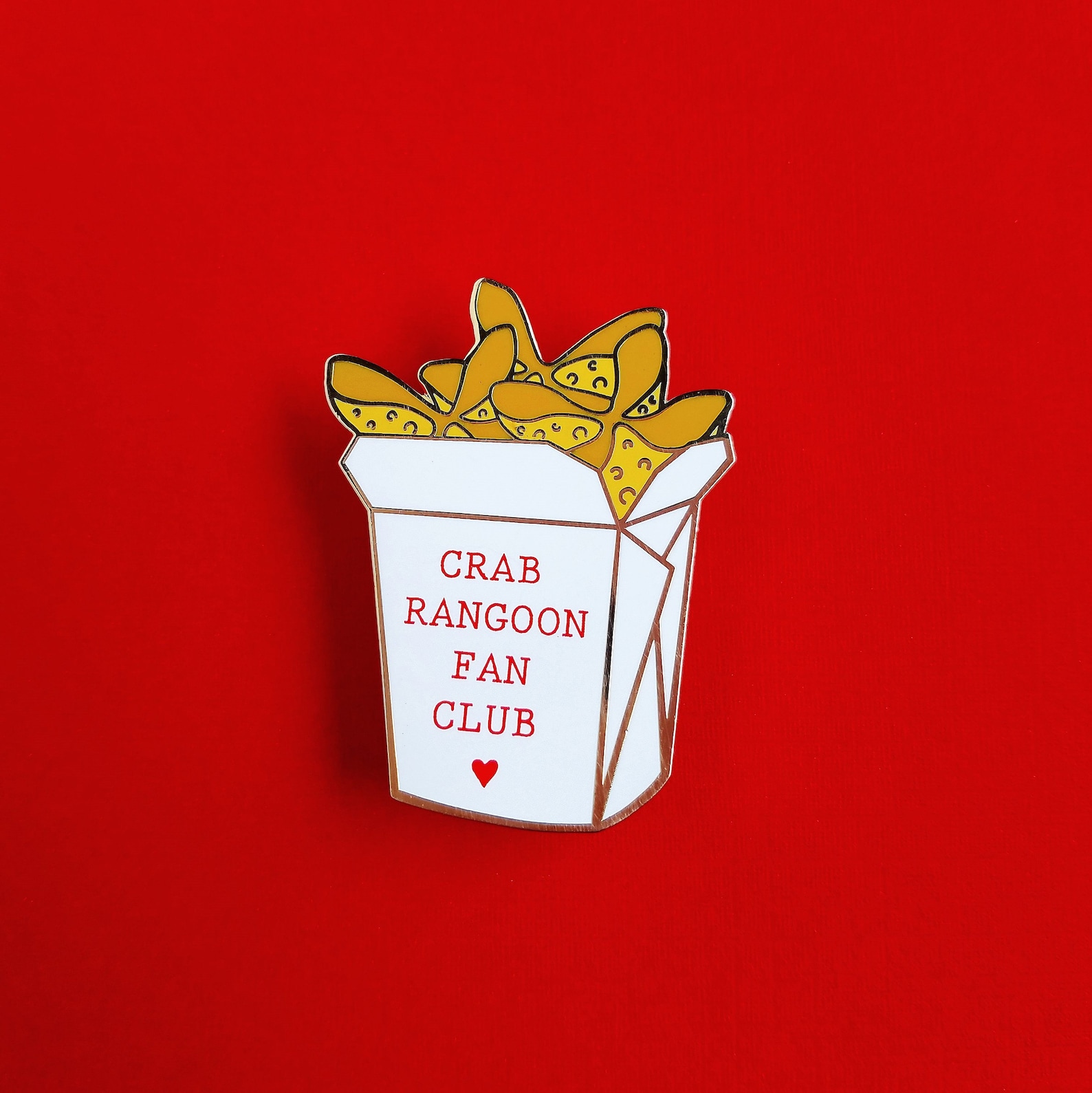 Crab Rangoon Fan Club Enamel Pin - Etsy
