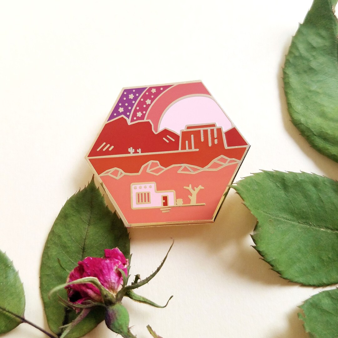 Ruby Desert Enamel Pin - Etsy