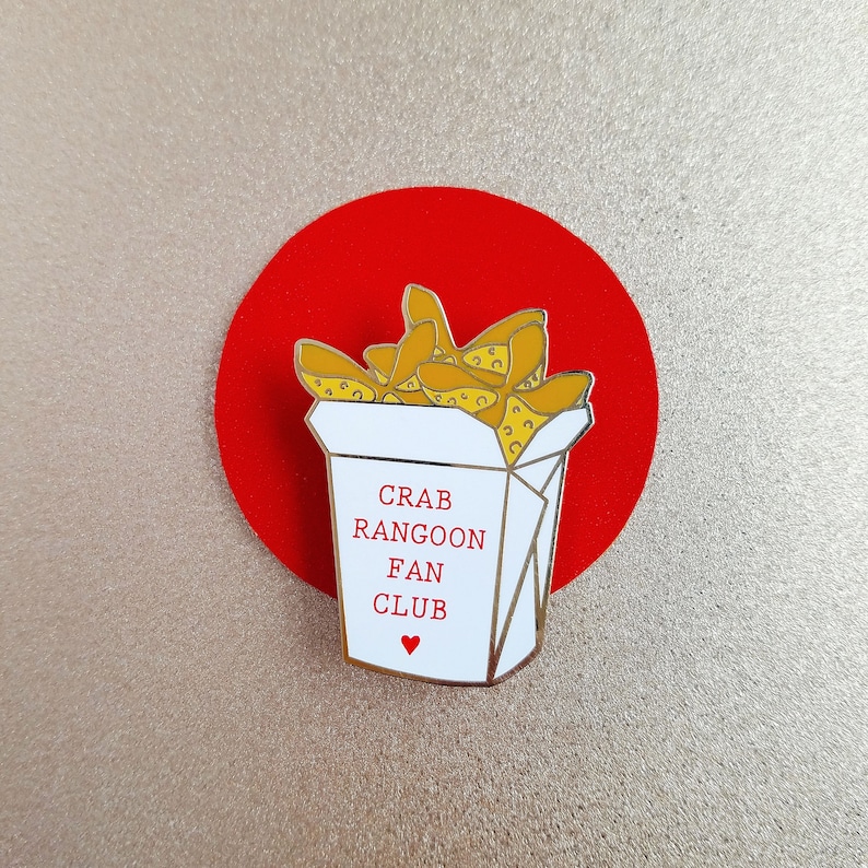 Crab Rangoon Fan Club Enamel Pin - Etsy