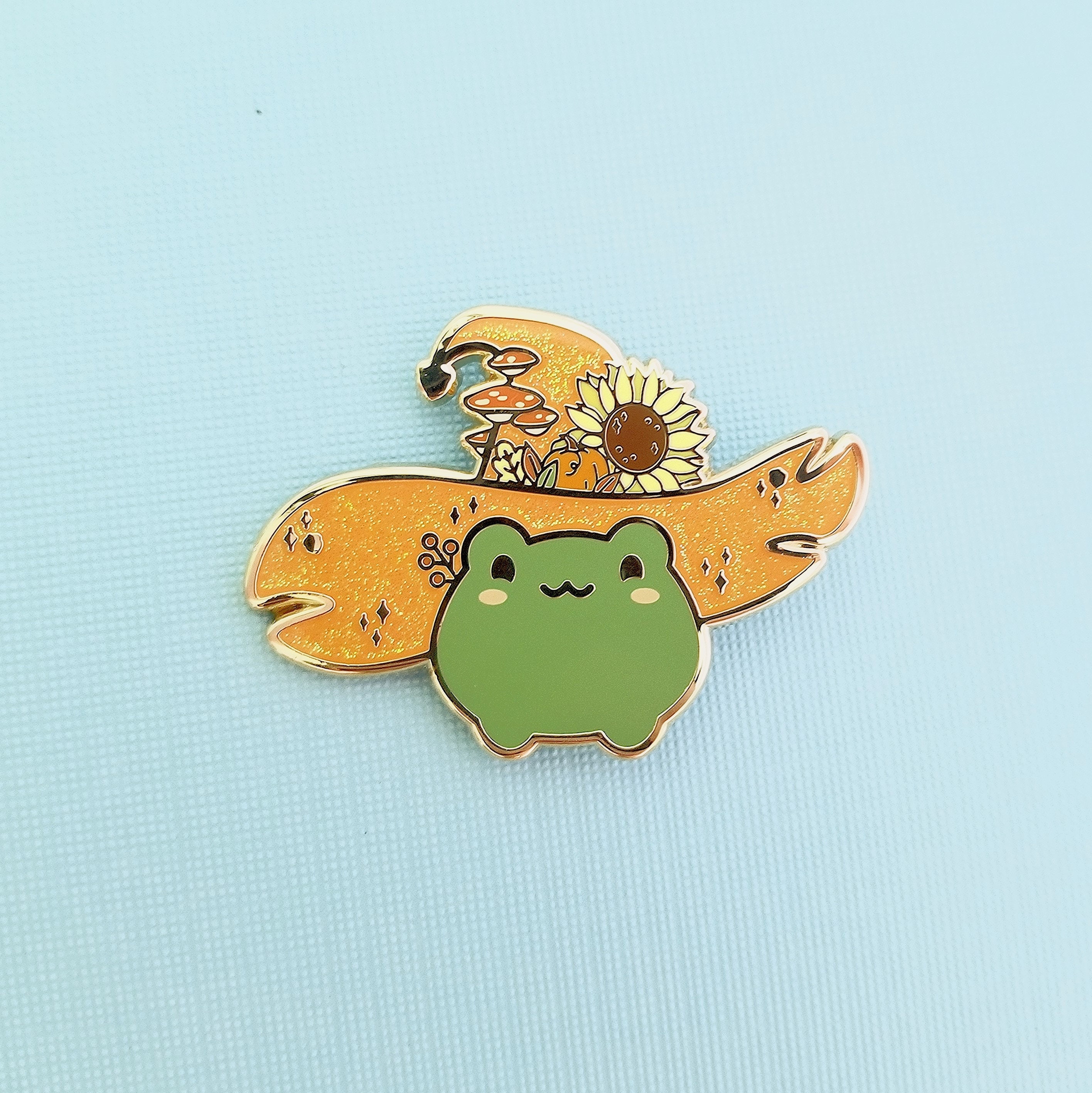 Autumn Froggy Witch Enamel Pin - Etsy