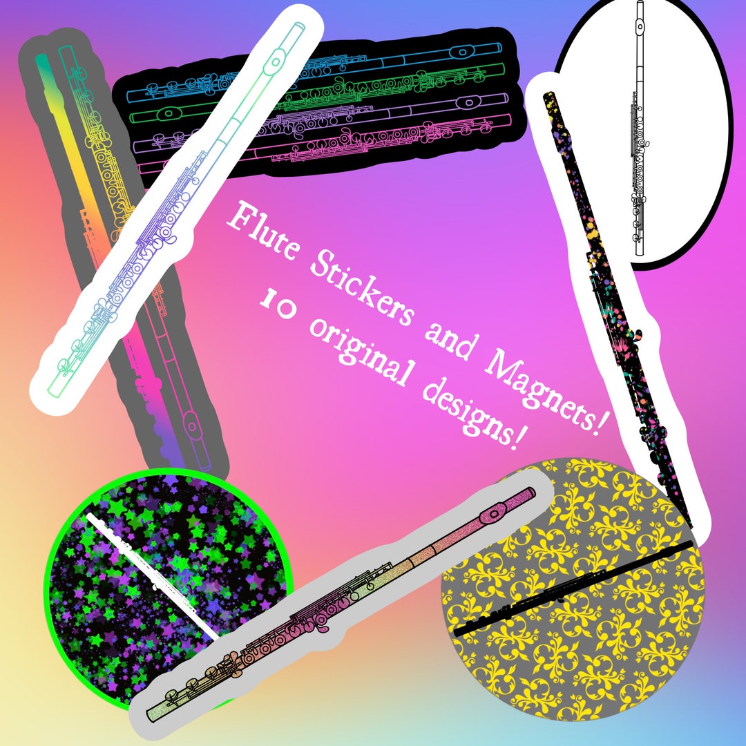 Flute Stickers and Magnets - Etsy