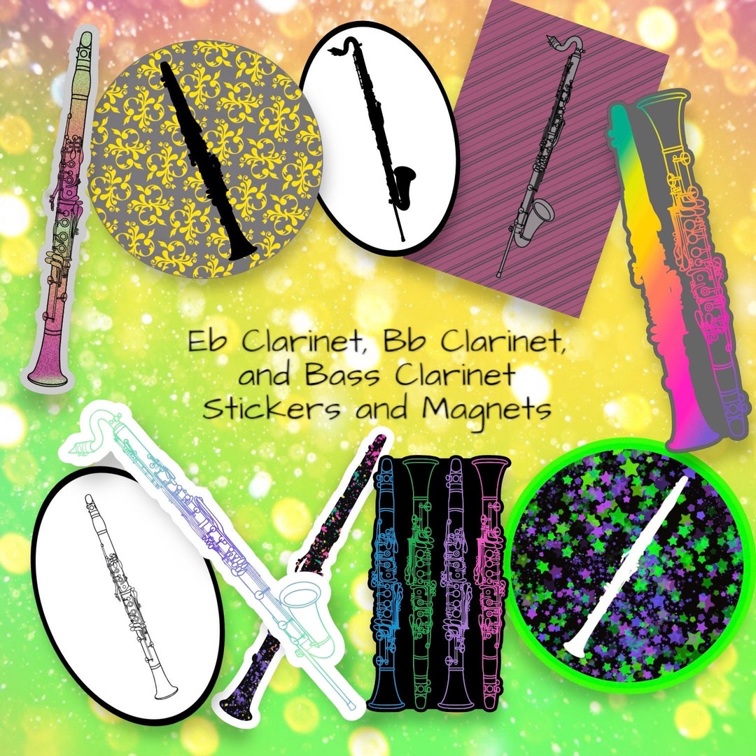 E Flat, B Flat, and Bass Clarinet Stickers and Magnets - Etsy