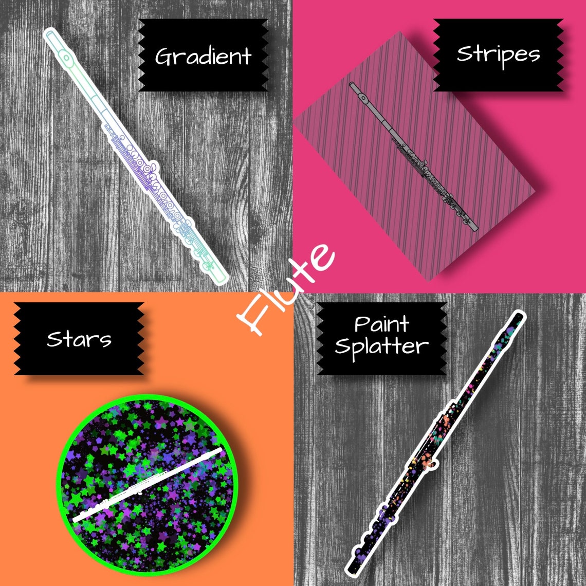 Piccolo and Flute Stickers - Etsy