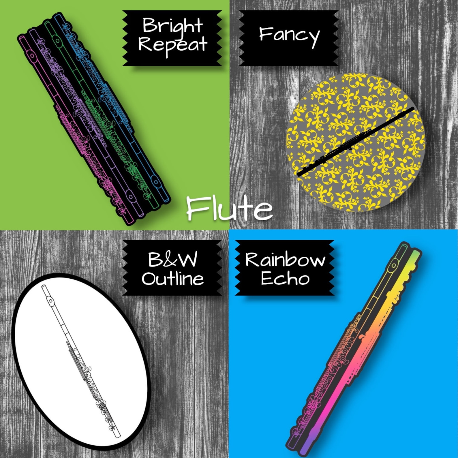 Piccolo and Flute Stickers - Etsy