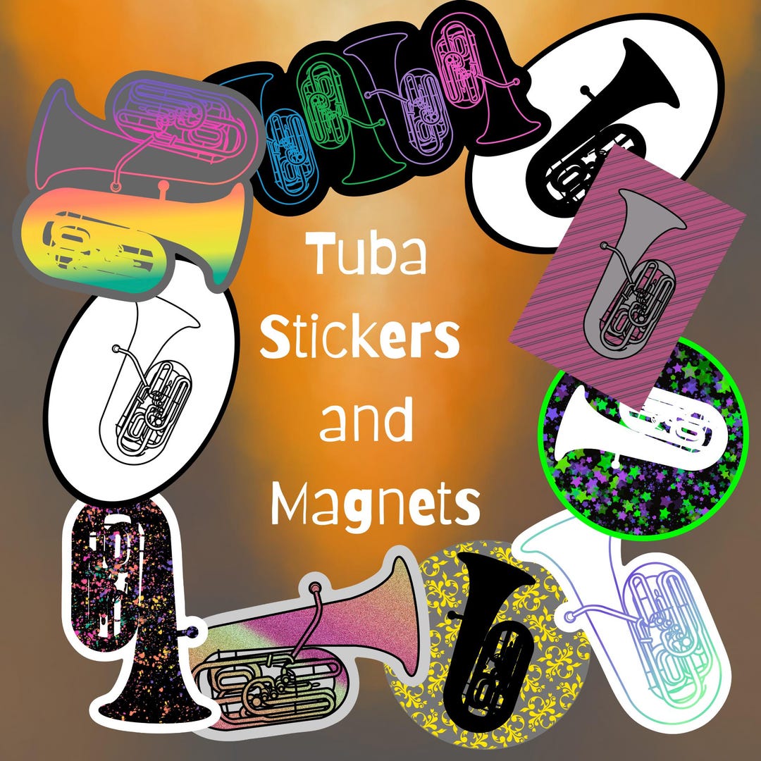 Tuba Stickers and Magnets - Etsy
