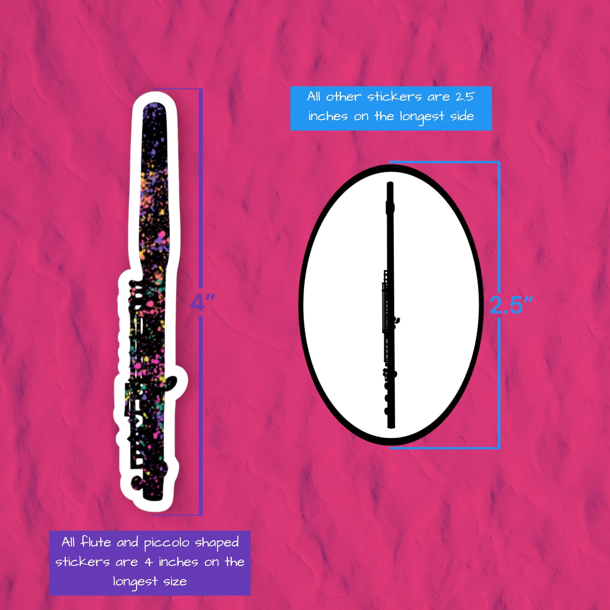 Piccolo and Flute Stickers - Etsy