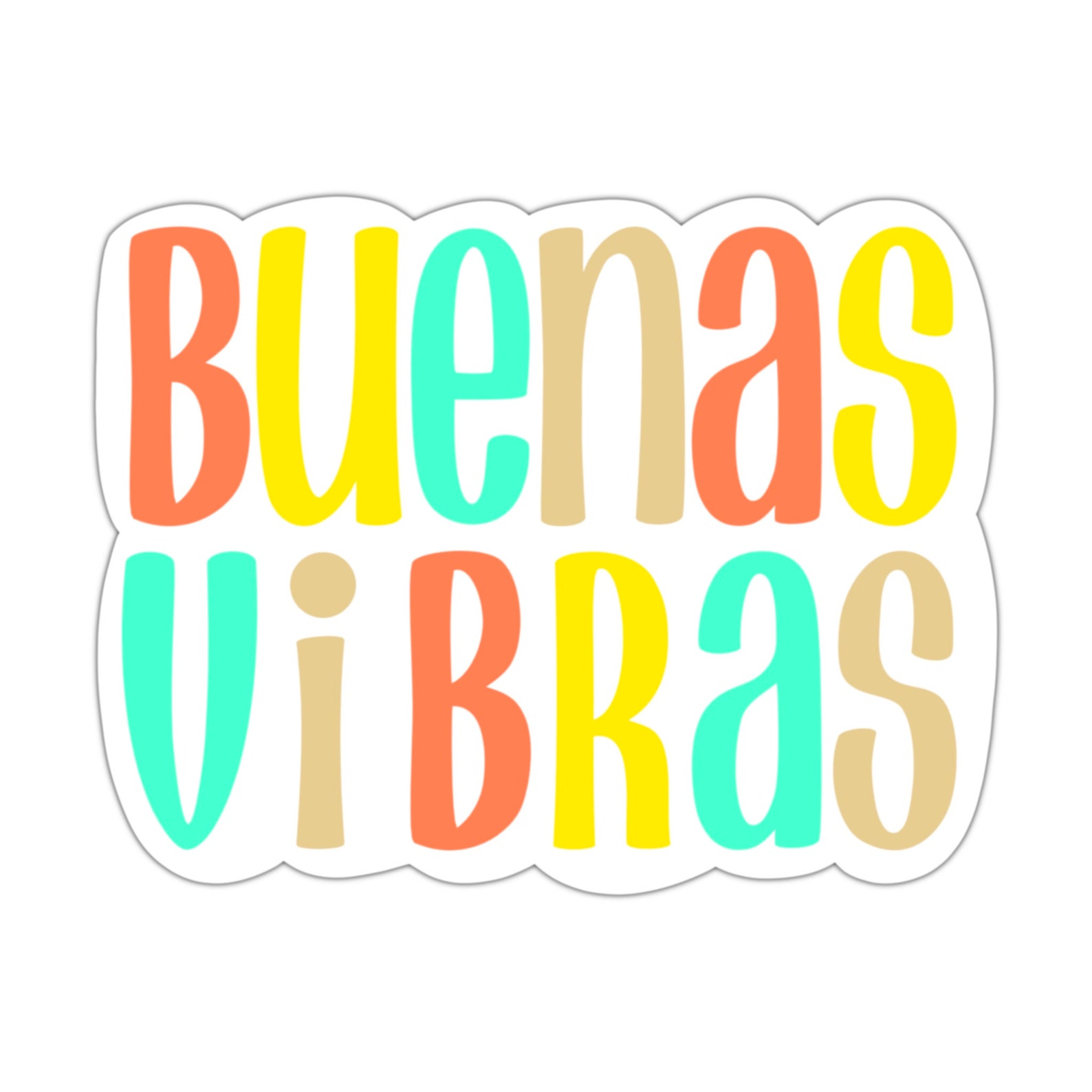Buenas Vibras Sticker Good Vibes Sticker Glossy Sticker - Etsy