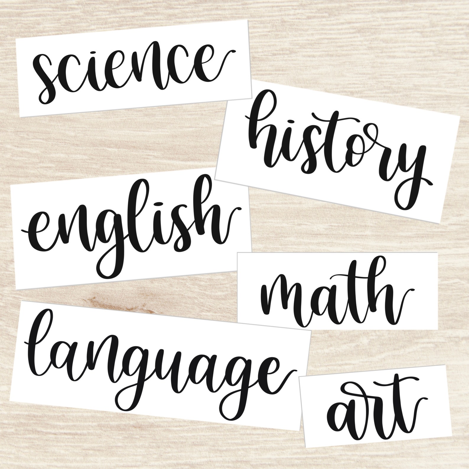 Custom School Subject Labels Back to School Labels School Subject ...