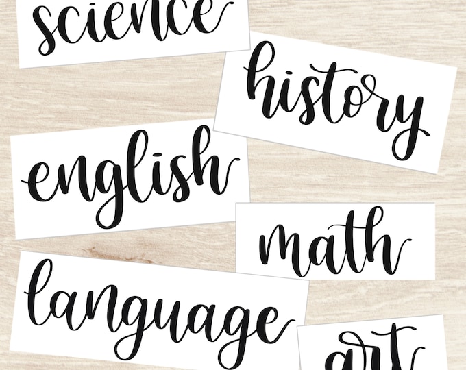 Custom School Subject Labels | Back to School Labels | School Subject ...