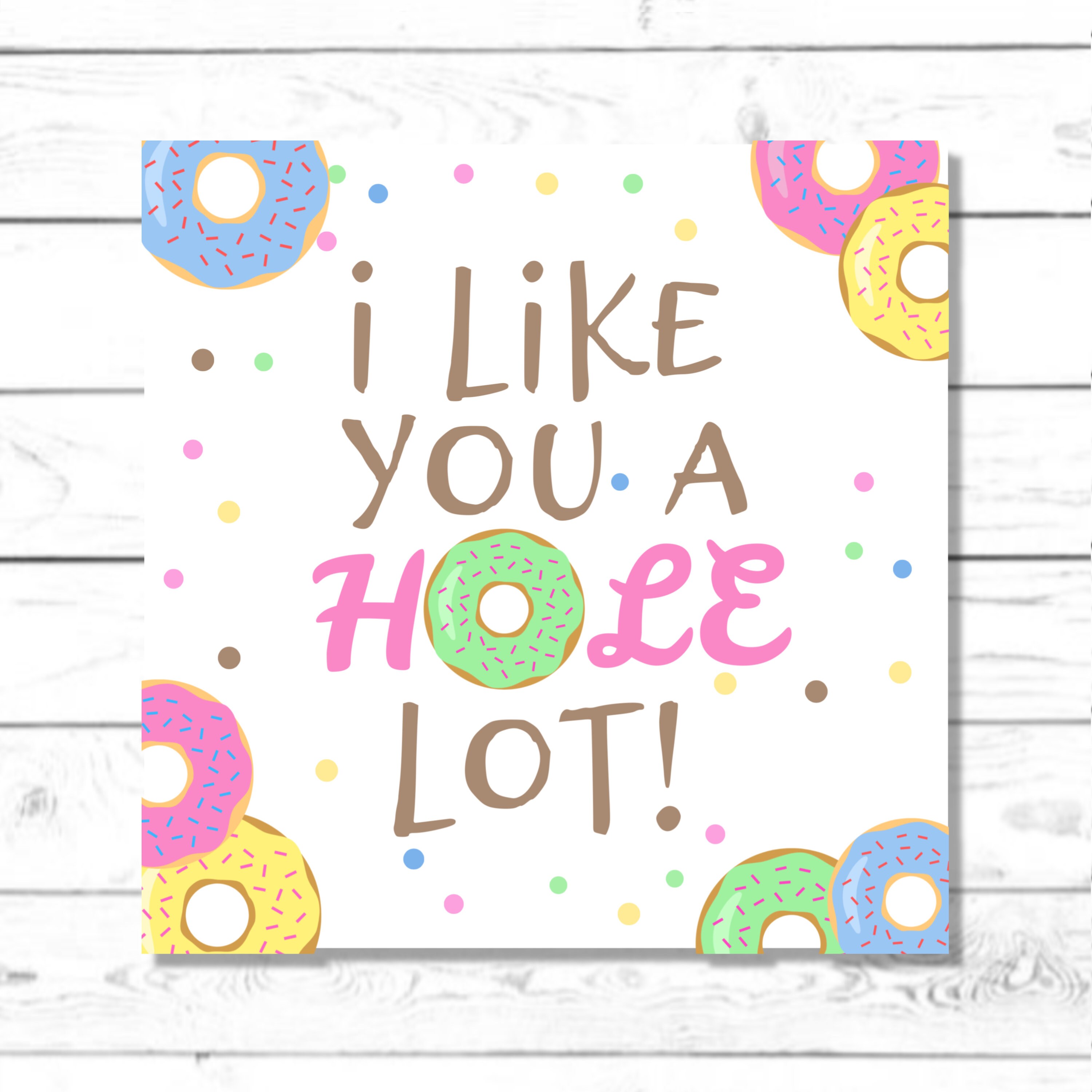 Like you a hole lot mini square favor tags Gift tags | Etsy