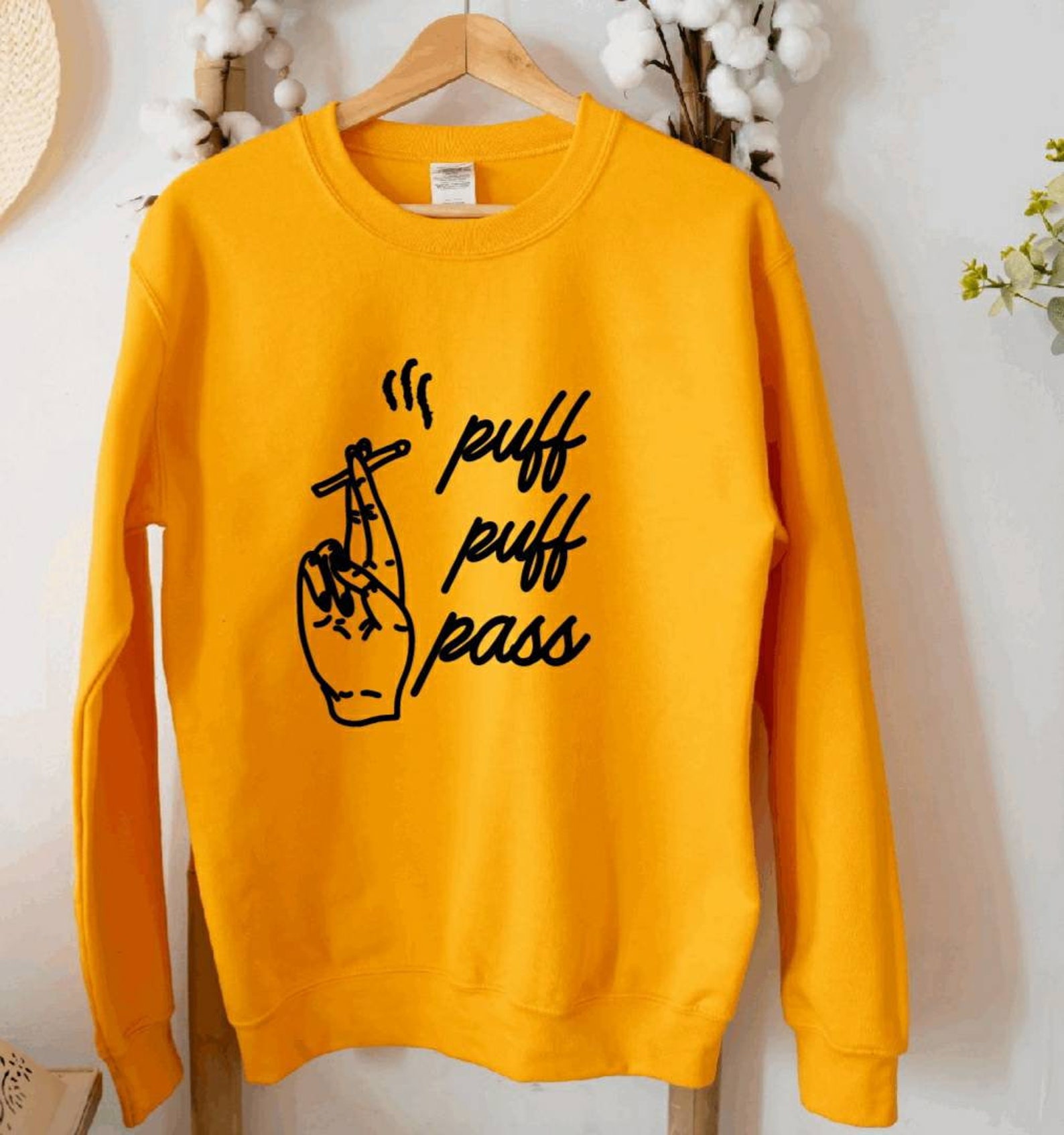 Puff Puff Pass Women's Crewneck Sweatshirt | Etsy