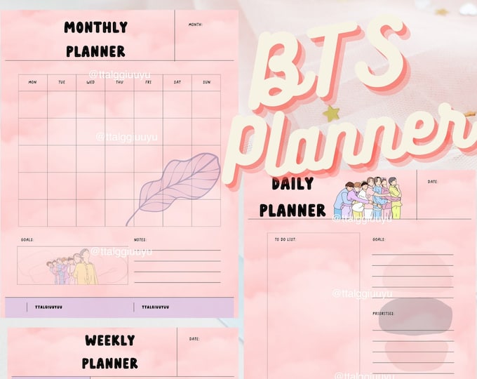 BT21 BTS Kpop Printable Planner - Etsy Canada