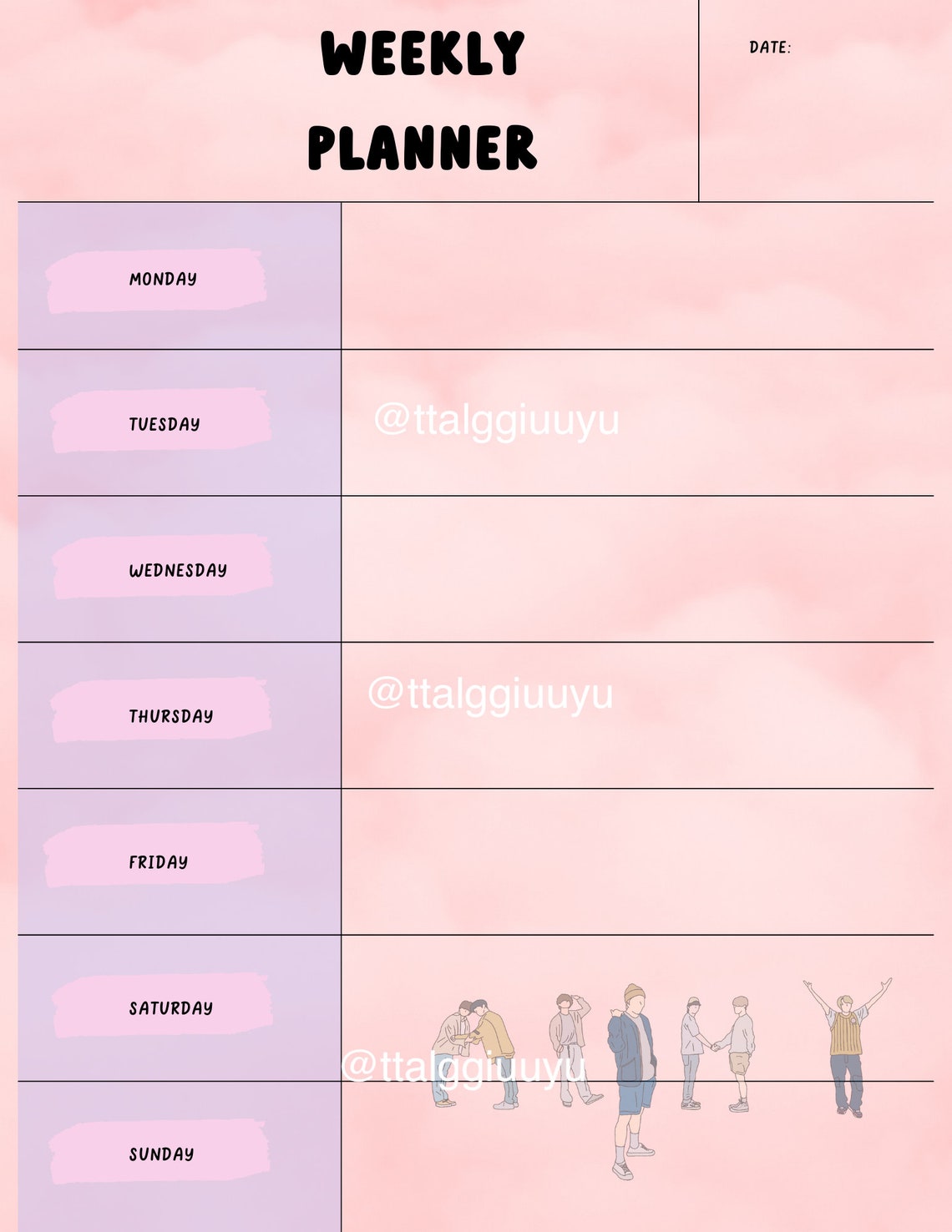 Digital BTS Planner | Etsy