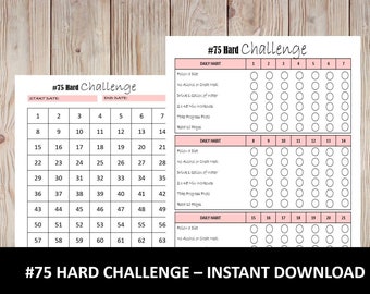 75 Hard Checklist Printable - Etsy