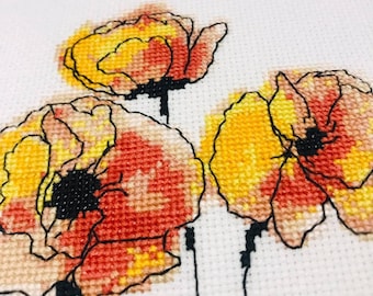 Watercolor Cross Stitch | Etsy