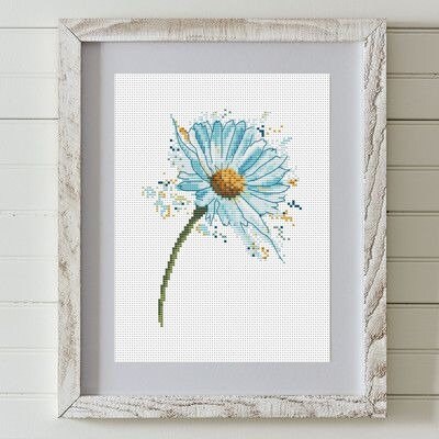 Daisy Cross Stitch Pattern Flowers Pdf Pattern Plants Wild - Etsy