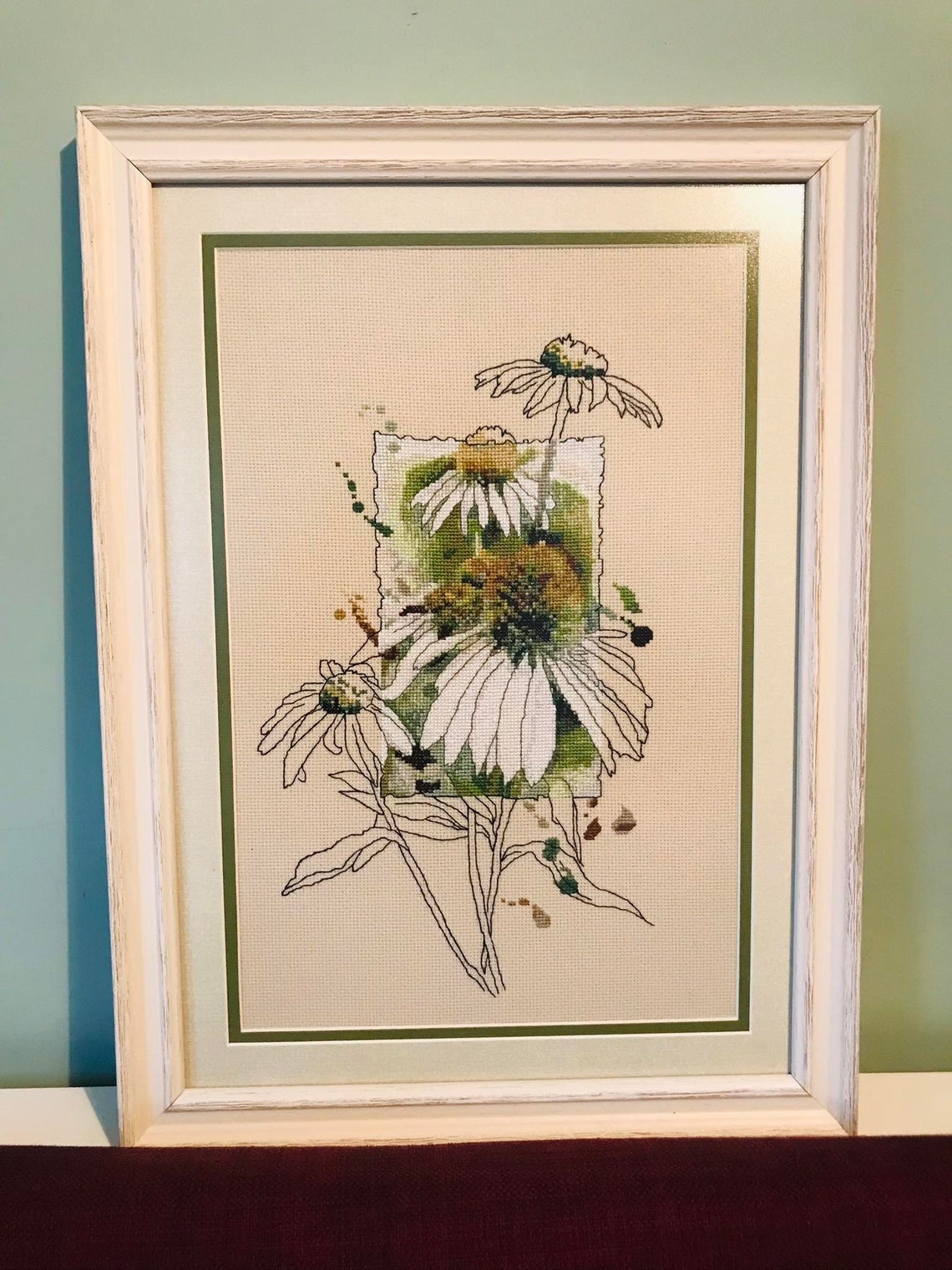 Crazy Daisies Cross Stitch Pattern Garden Pdf Pattern - Etsy