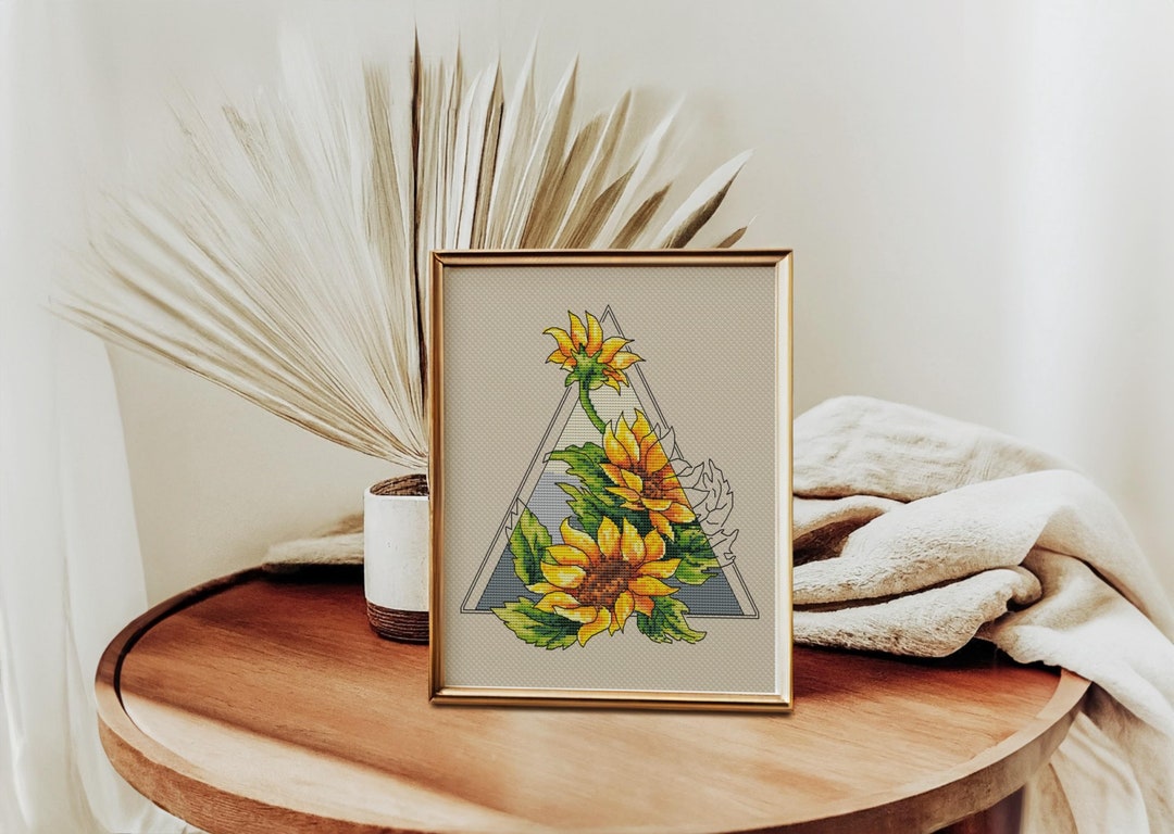 Sunflowers Impression Cross Stitch Pattern Watercolor Flowers Pdf ...