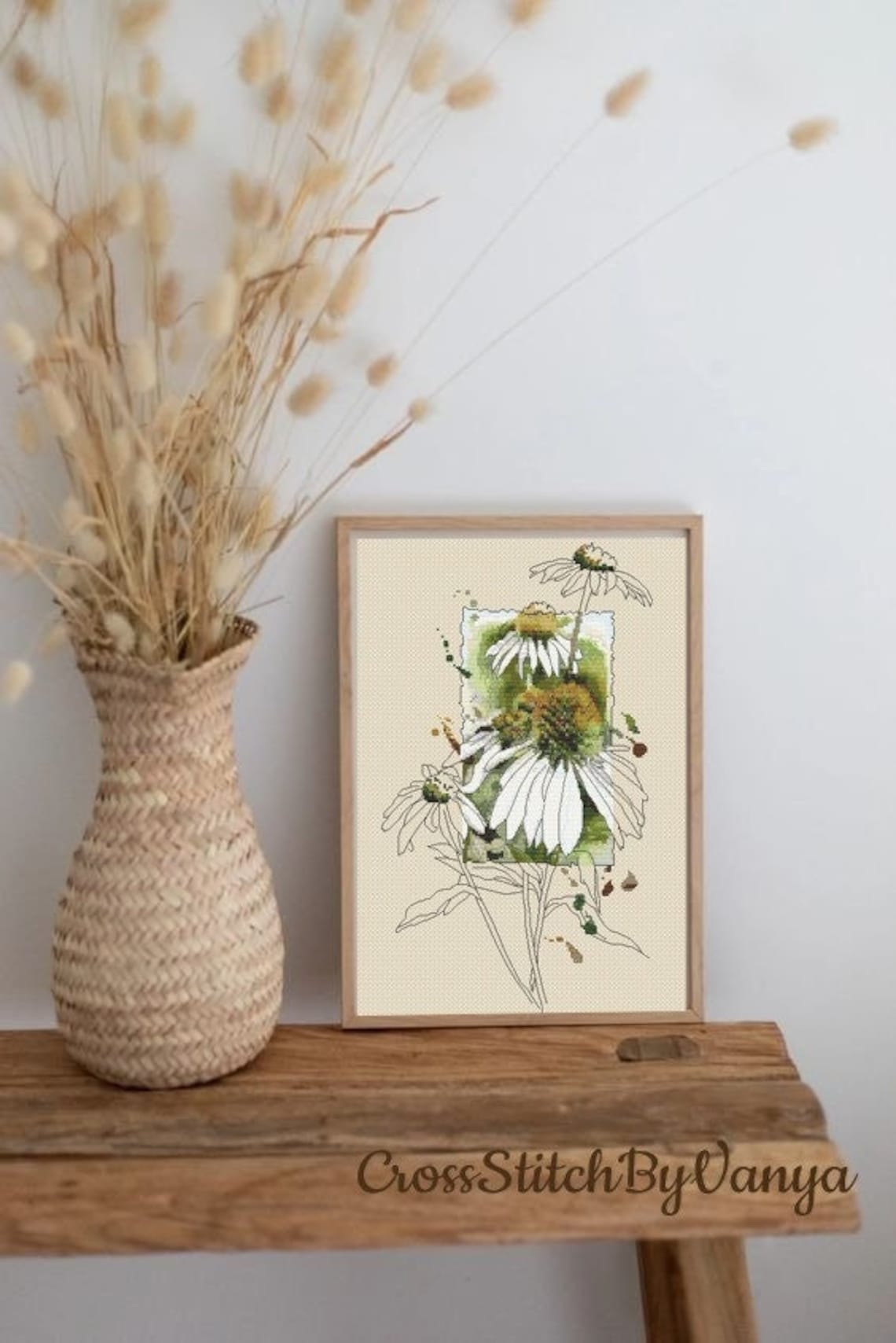 Crazy Daisies Cross Stitch Pattern Garden Pdf Pattern - Etsy