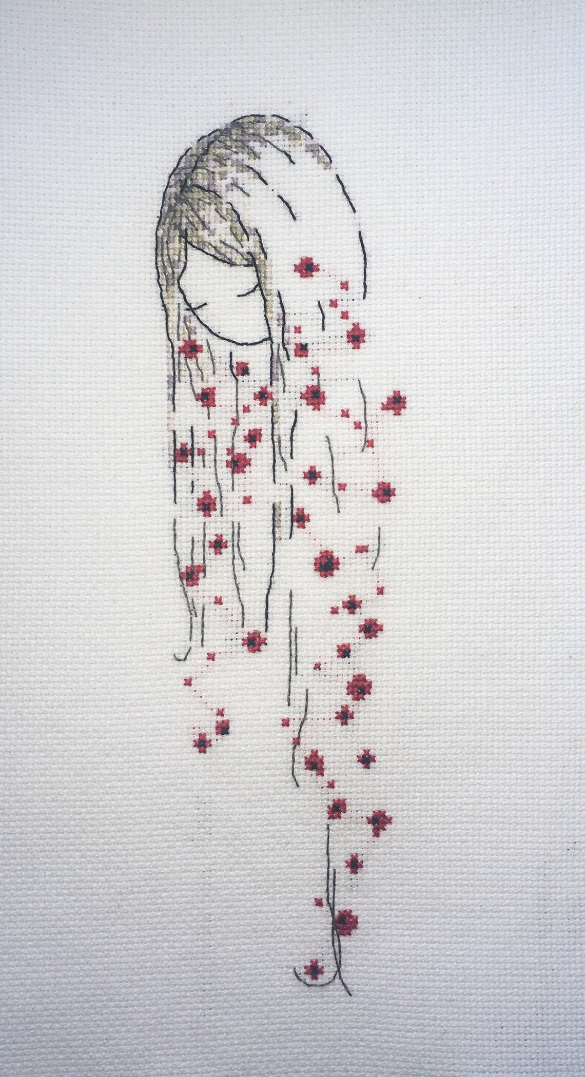 Girl With Long Hair Cross Stitch Pattern Fairy Pdf Pattern - Etsy Canada