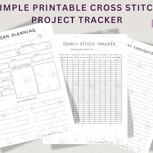 Cross Stitch PLANNER to Organize Needlework, Embroidery, PRINTABLE ...
