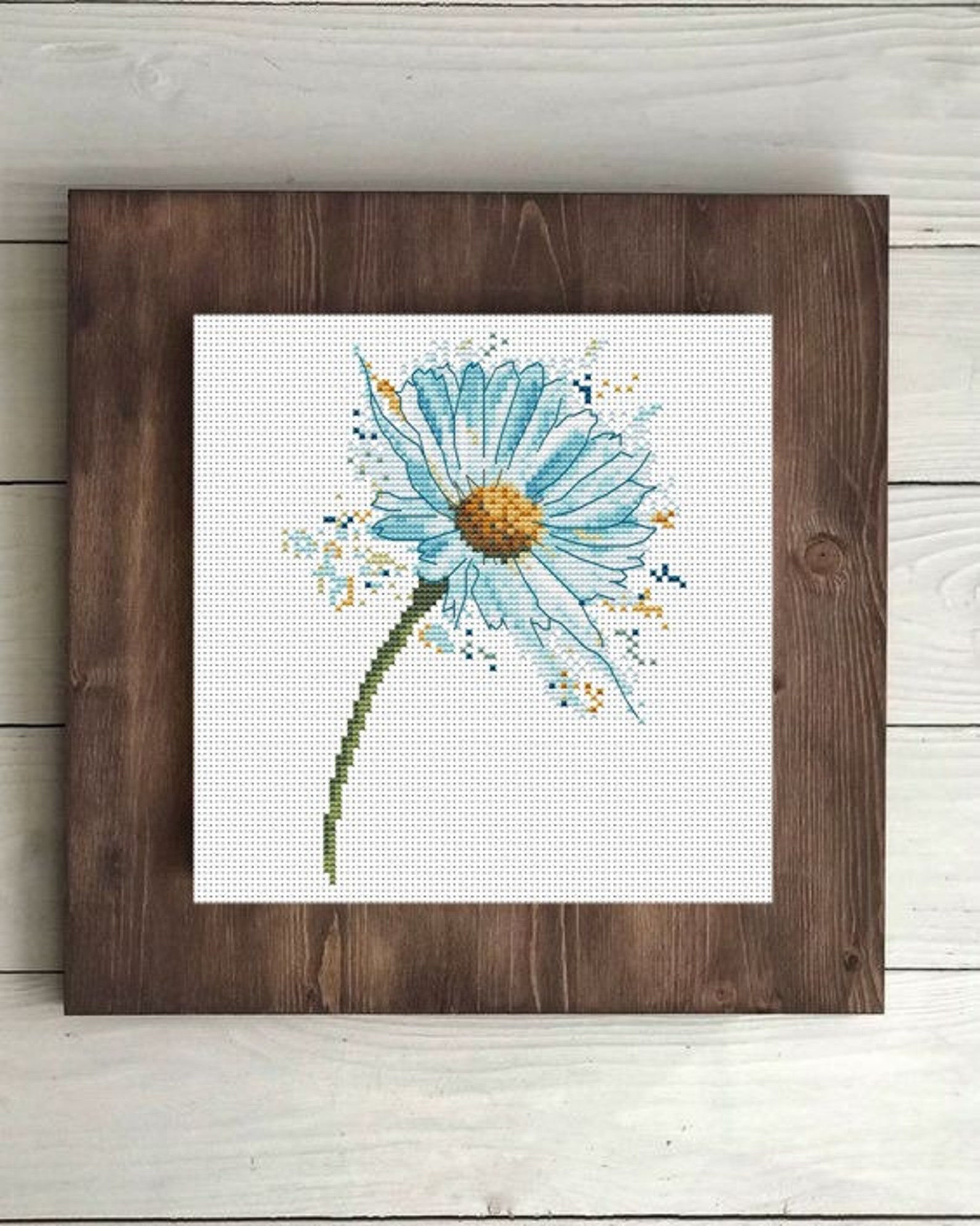 Daisy Cross Stitch Pattern Flowers Pdf Pattern Plants Wild - Etsy