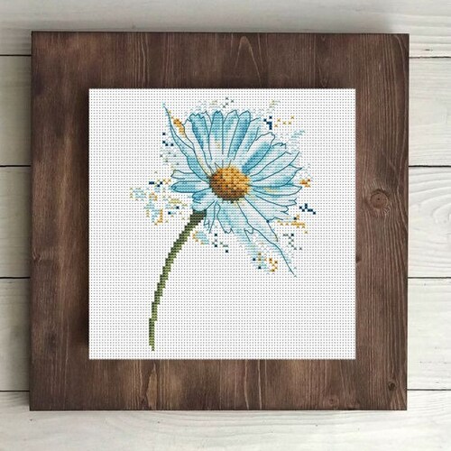 Daisy Cross Stitch Pattern Flowers Pdf Pattern Plants Wild - Etsy
