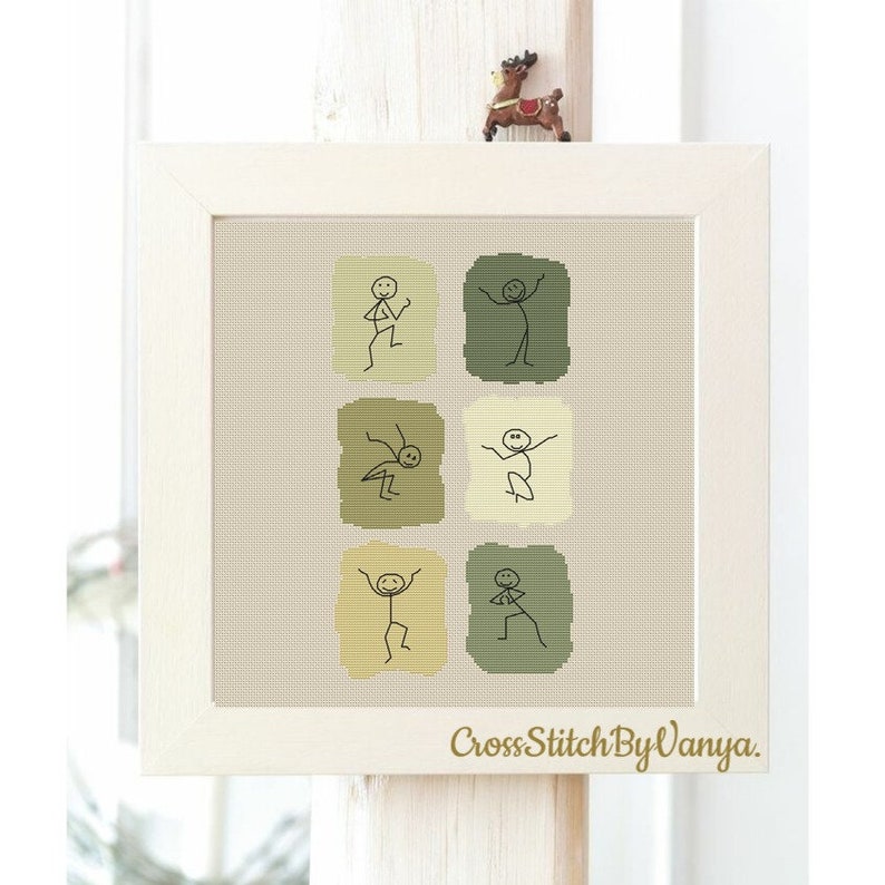 Stickman Set Cross Stitch Pattern Doodle Art Designs - Etsy