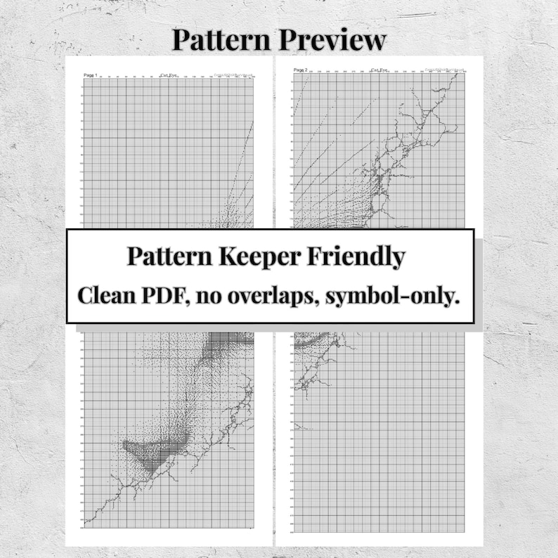 Cat Eye Cross Stitch Pattern, One Color Blackwork Embroidery ...