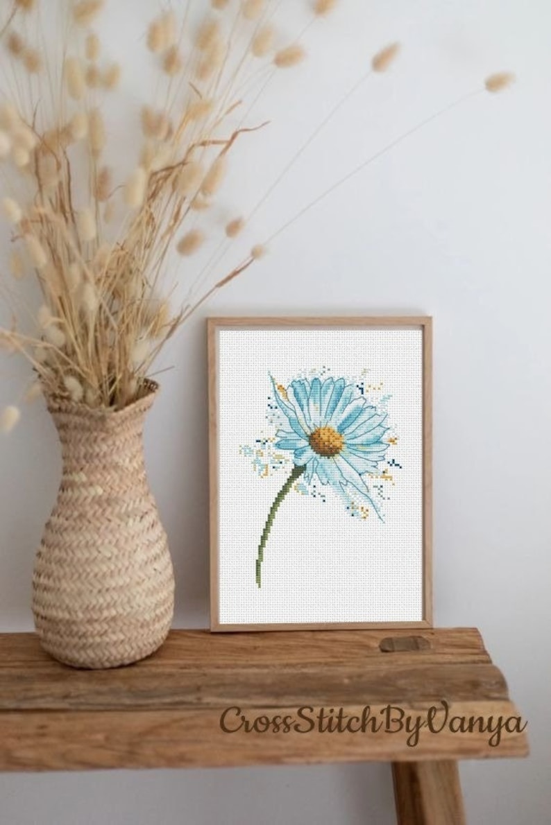 Daisy Cross Stitch Pattern Flowers Pdf Pattern Plants Wild - Etsy