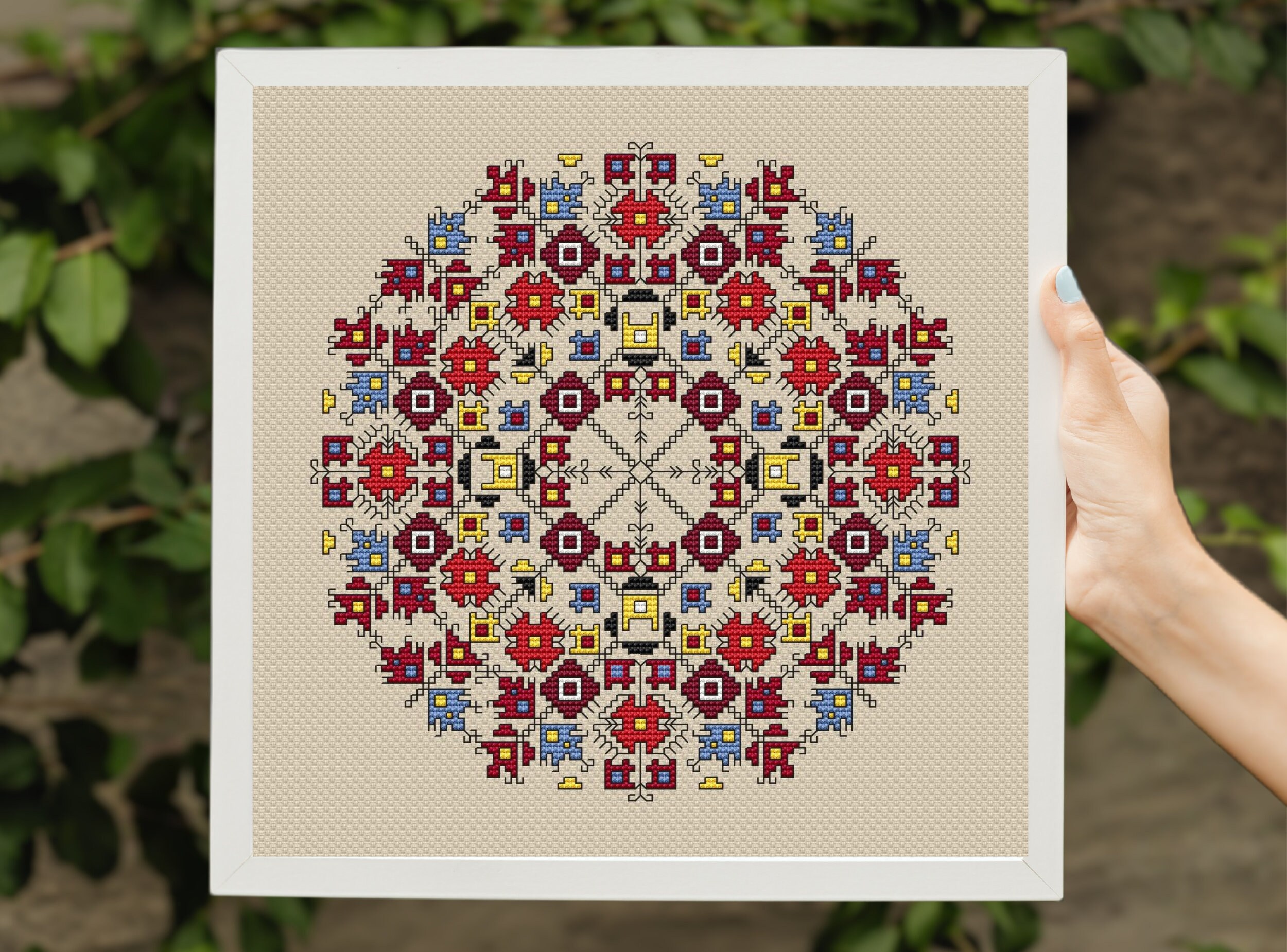 Mandala Cross Stitch Pattern, Modern Sampler Cross Stitch Pattern, PDF ...