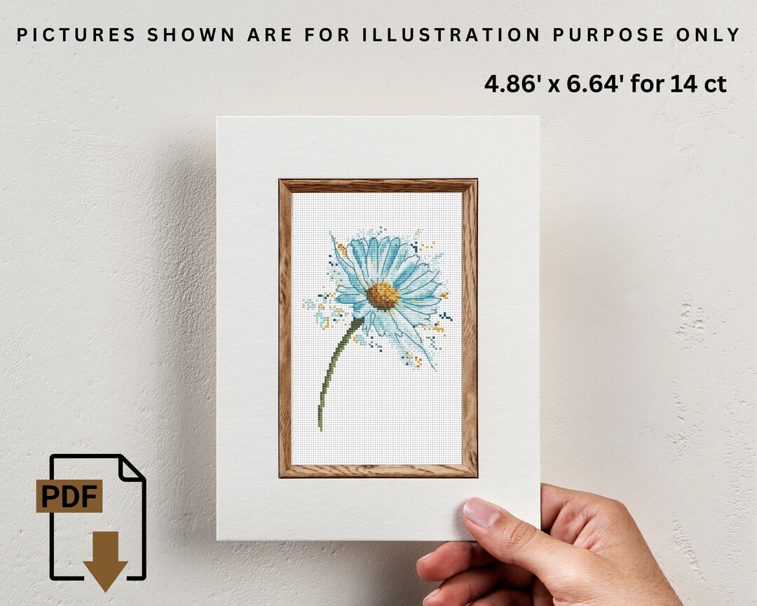 Daisy Cross Stitch Pattern Flowers Pdf Pattern Plants Wild Flowers ...