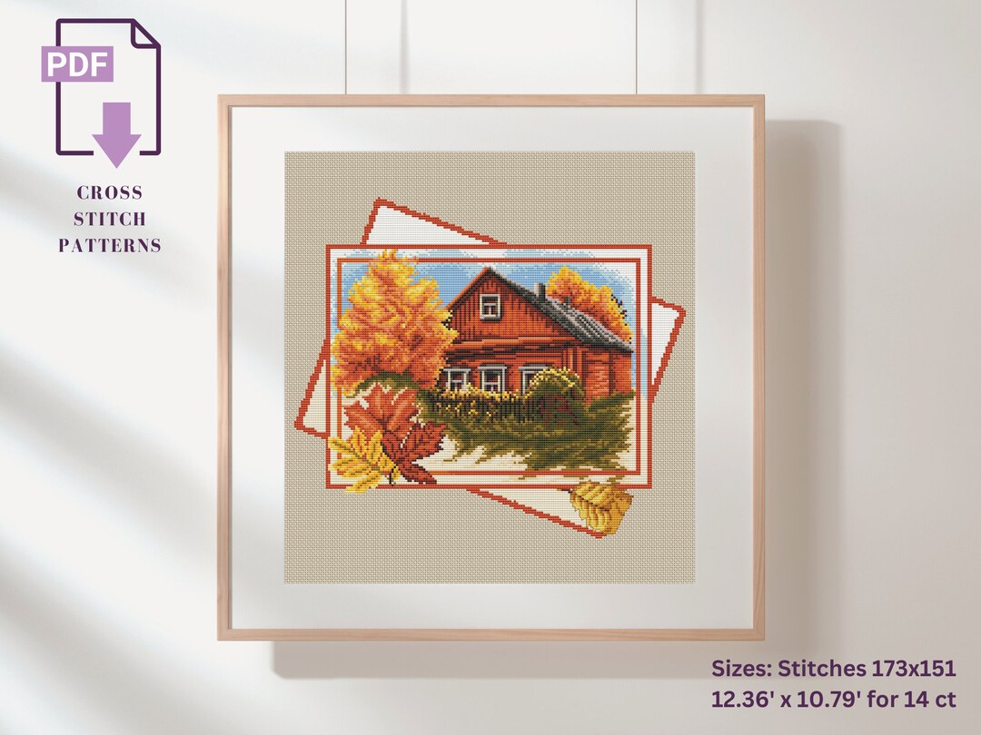 Autumn in the Countryside Cross Stitch Pattern Fall Cross Stitch ...