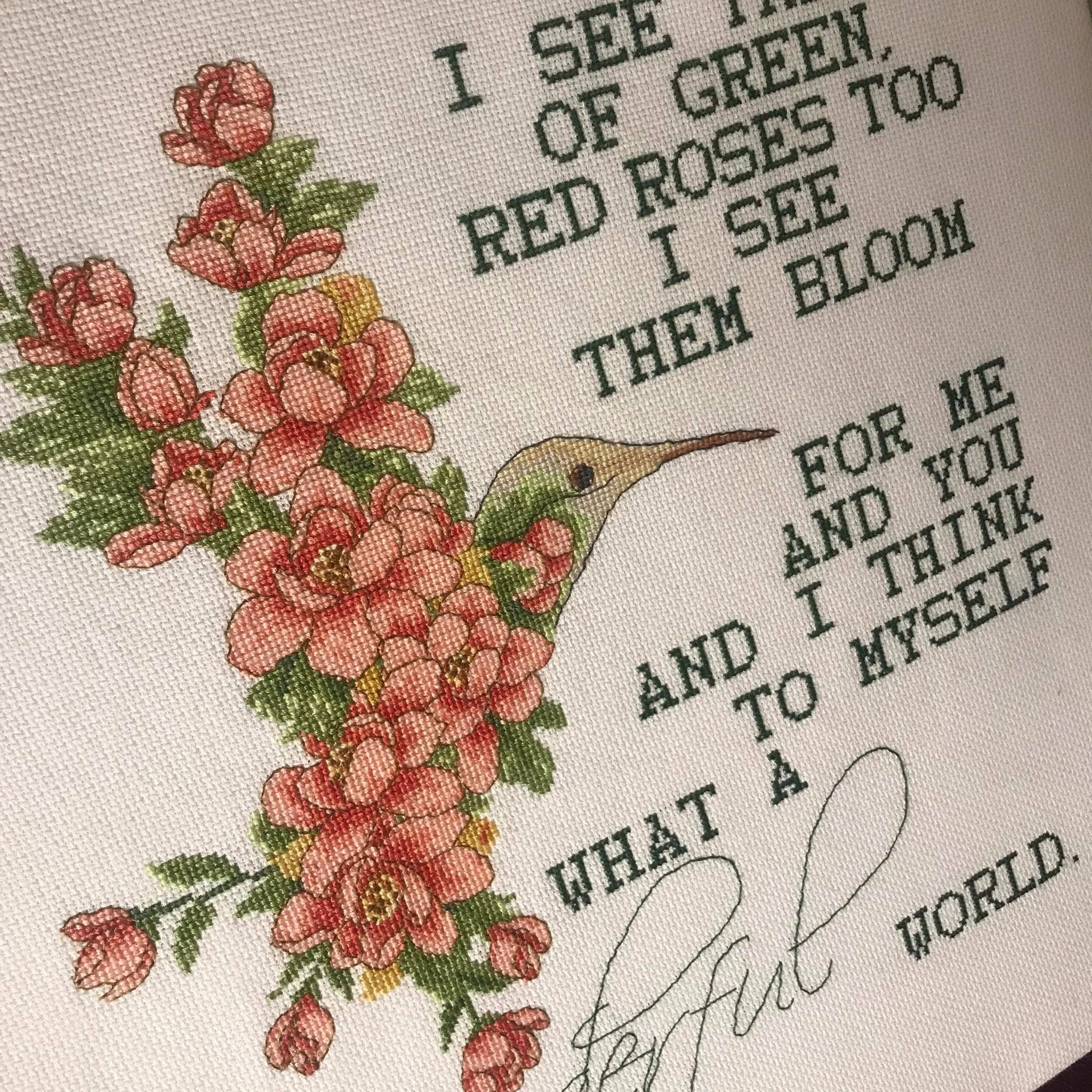 Wonderful World Cross Stitch Pattern Home Gifts Bird of - Etsy