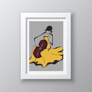 Woman With a Cello Cross Stitch Pattern, Music, Instant Download PDF - Etsy