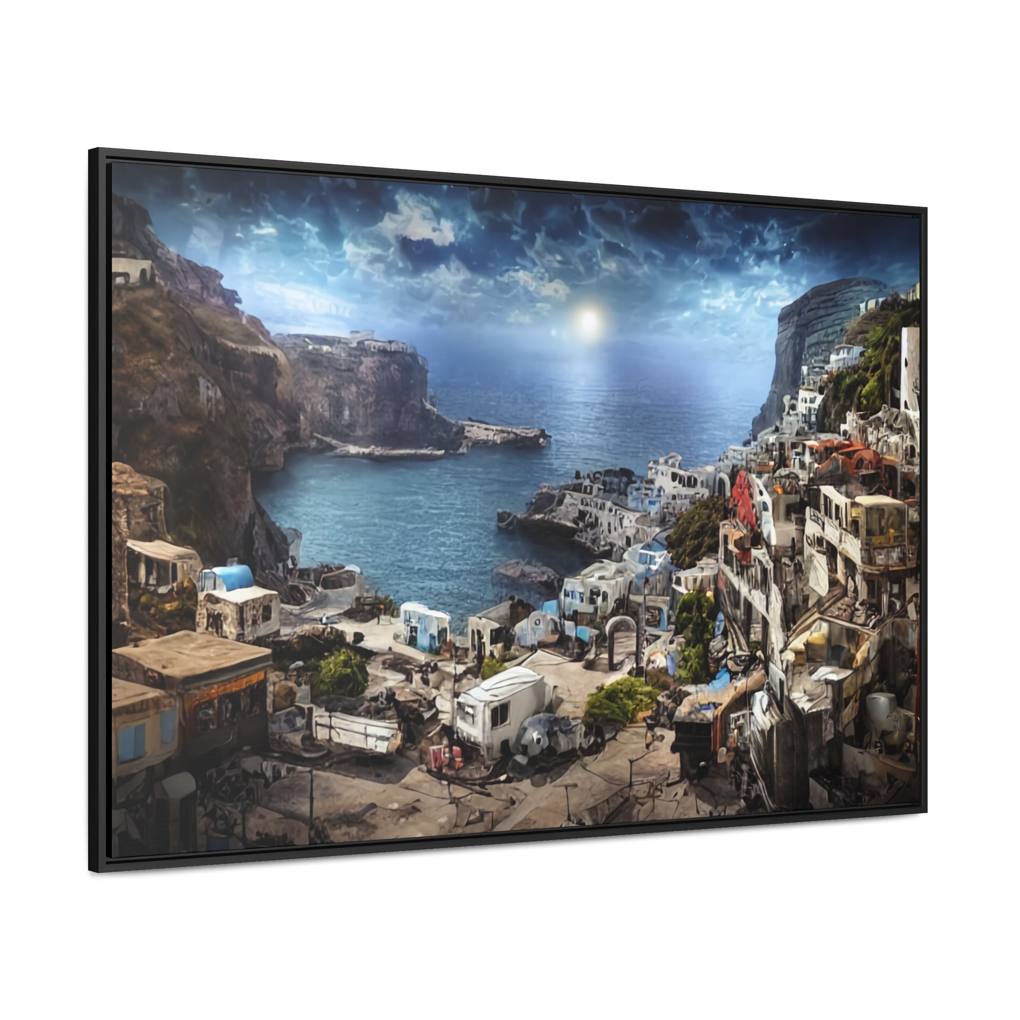 Pirates Cove Post Apocalyptic Aegean Santorini Fantasy Landscape at ...