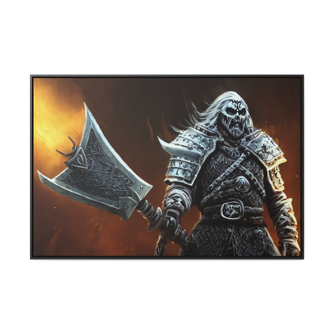 Warrior Undead Viking Giant Battle Axe Raider Burning Looting Village ...