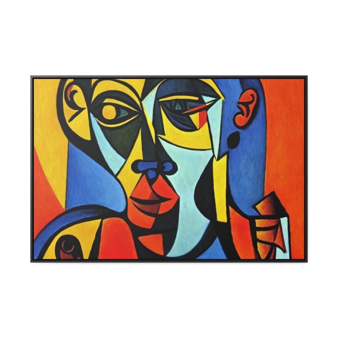 Pablo Picasso Inspired Analytic Cubism Portrait of Hopeful Smiling ...