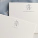 Duo Monogram Note Cards Interlocking Monogram Stationery - Etsy