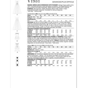Vogue V1931 *vintage Reissue* 1957 Ballgown Pattern, Sizes 8 - 16 - Etsy