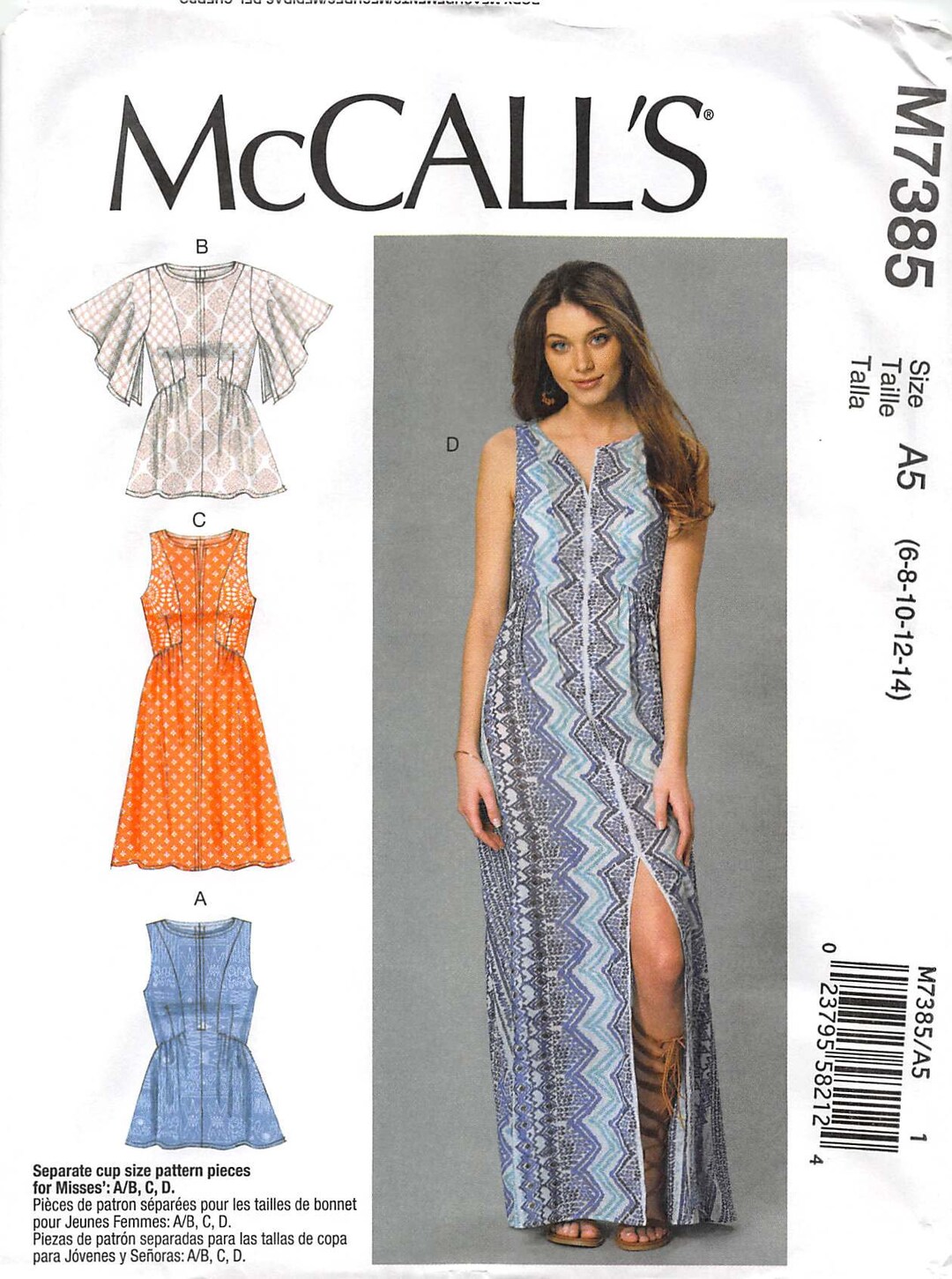 Mccalls M7385 Top and Dresses Pattern, Sizes 6-14 - Etsy