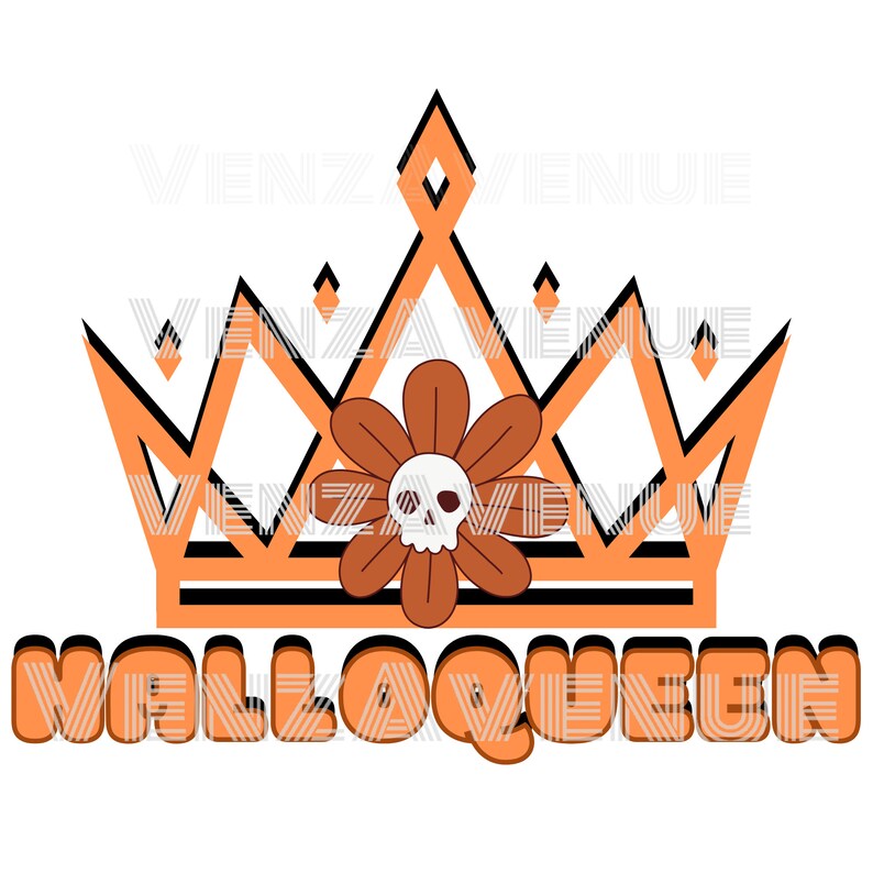 Halloqueen Png/ Cute Halloween Png/ Crown Halloween Png/ Skull Png ...
