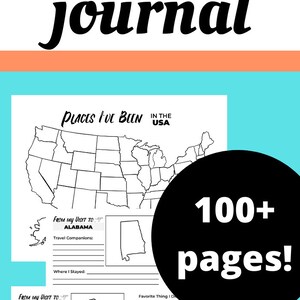 US Travel Journal Printable Trip Journal United States Vacation Travel ...