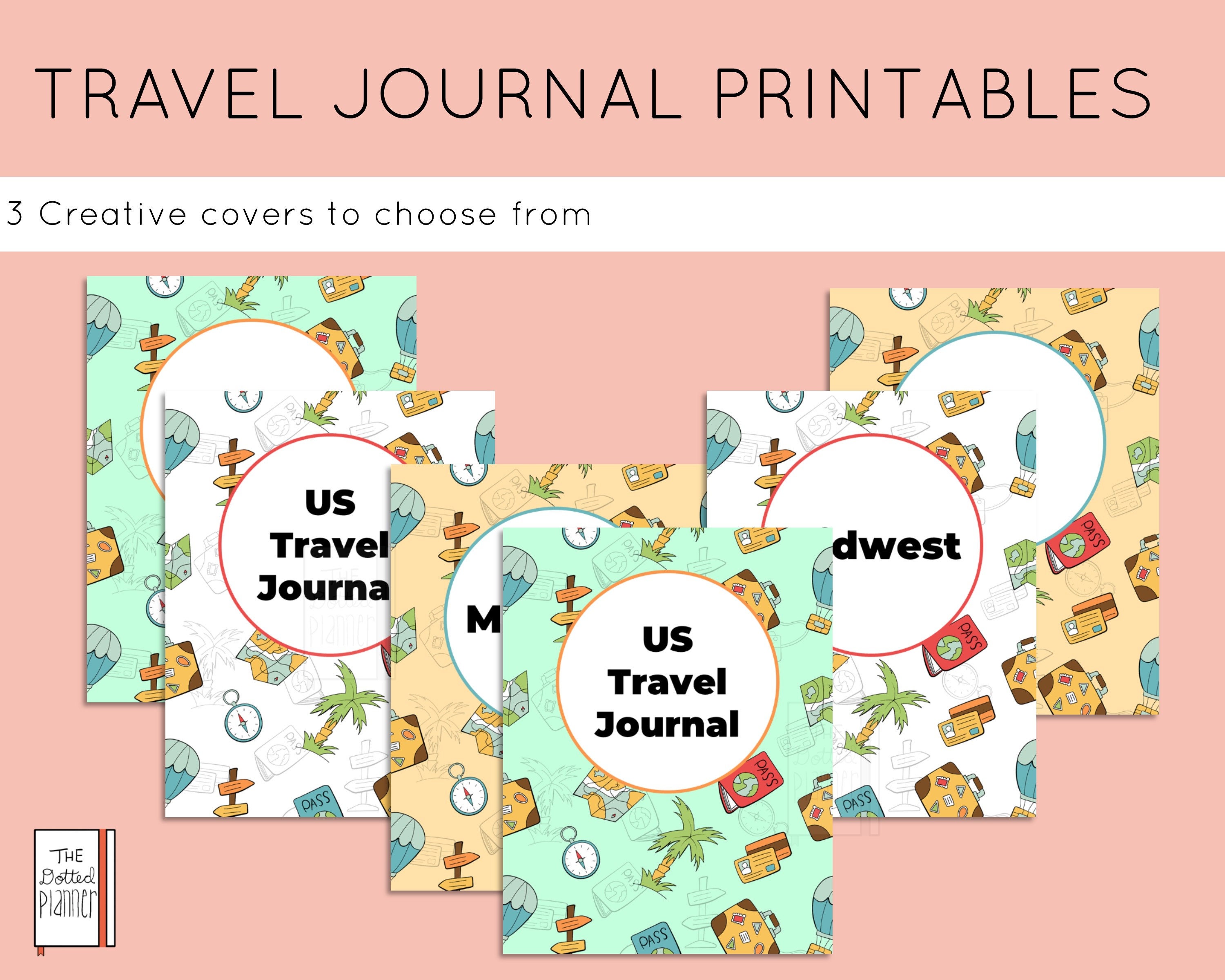 Printable Travel Journal Pages | Midwestern US Travel Journal ...