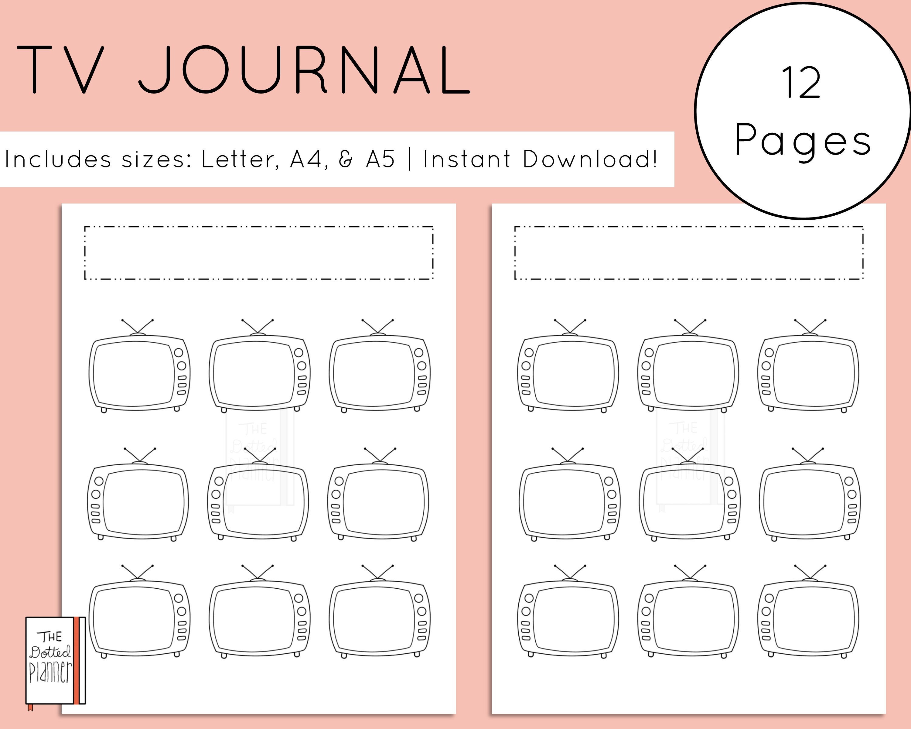 TV Show Tracker Printable TV Journal - Etsy