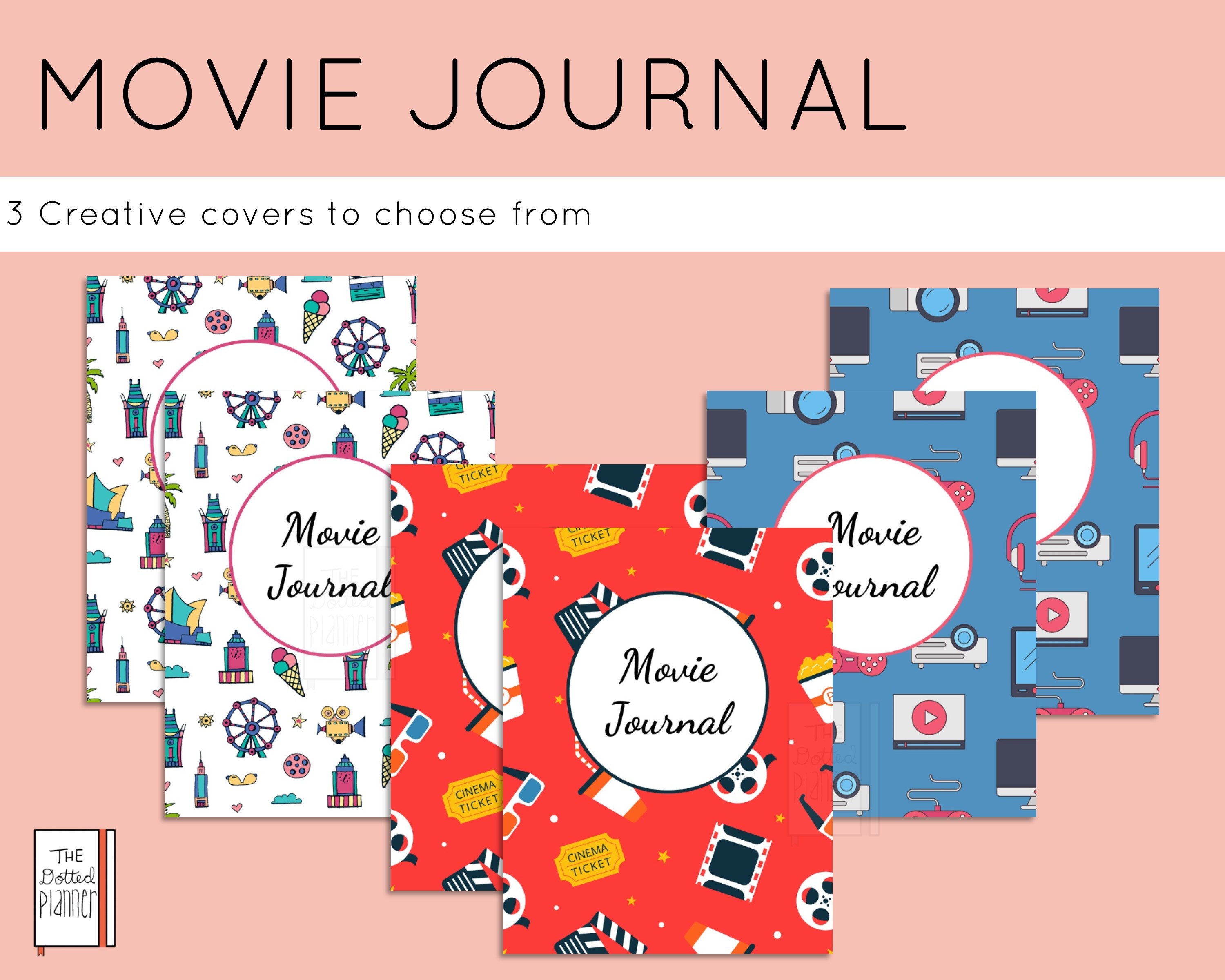 Movie Journal Movie Tracker Printable - Etsy