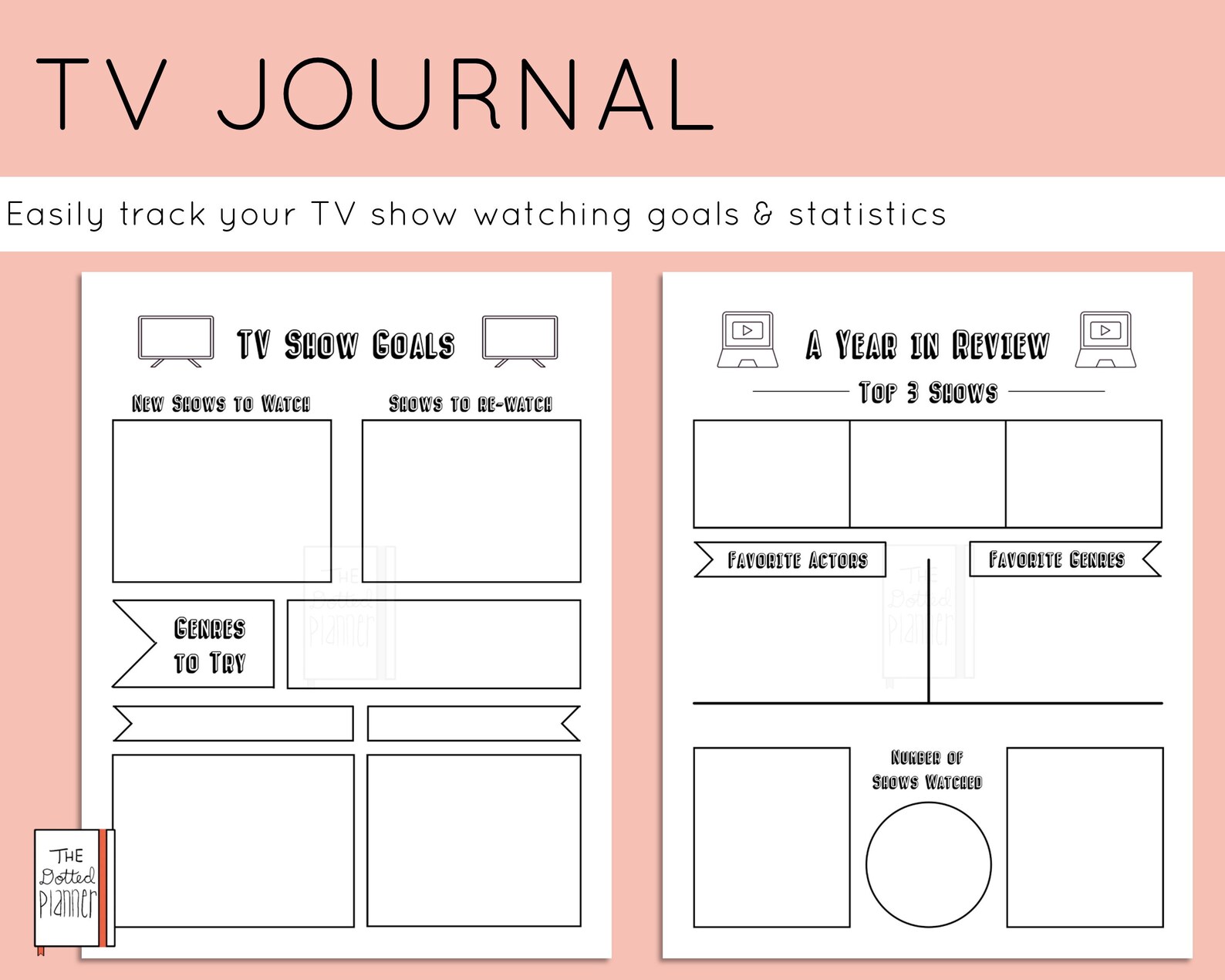 TV Show Tracker Printable TV Journal - Etsy
